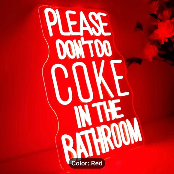 Other | Red Led Neon Sign Usb Light For Home Bathroomgame Room Bar ...